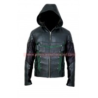 Oliver Queen Arrow Season 4 Leather Jacket Vest