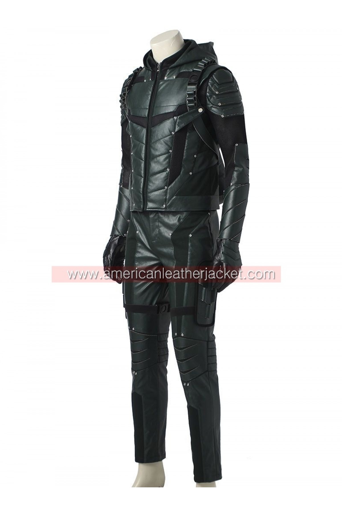 Arrow Season 5 Oliver Queen Leather Jacket Costume for sale