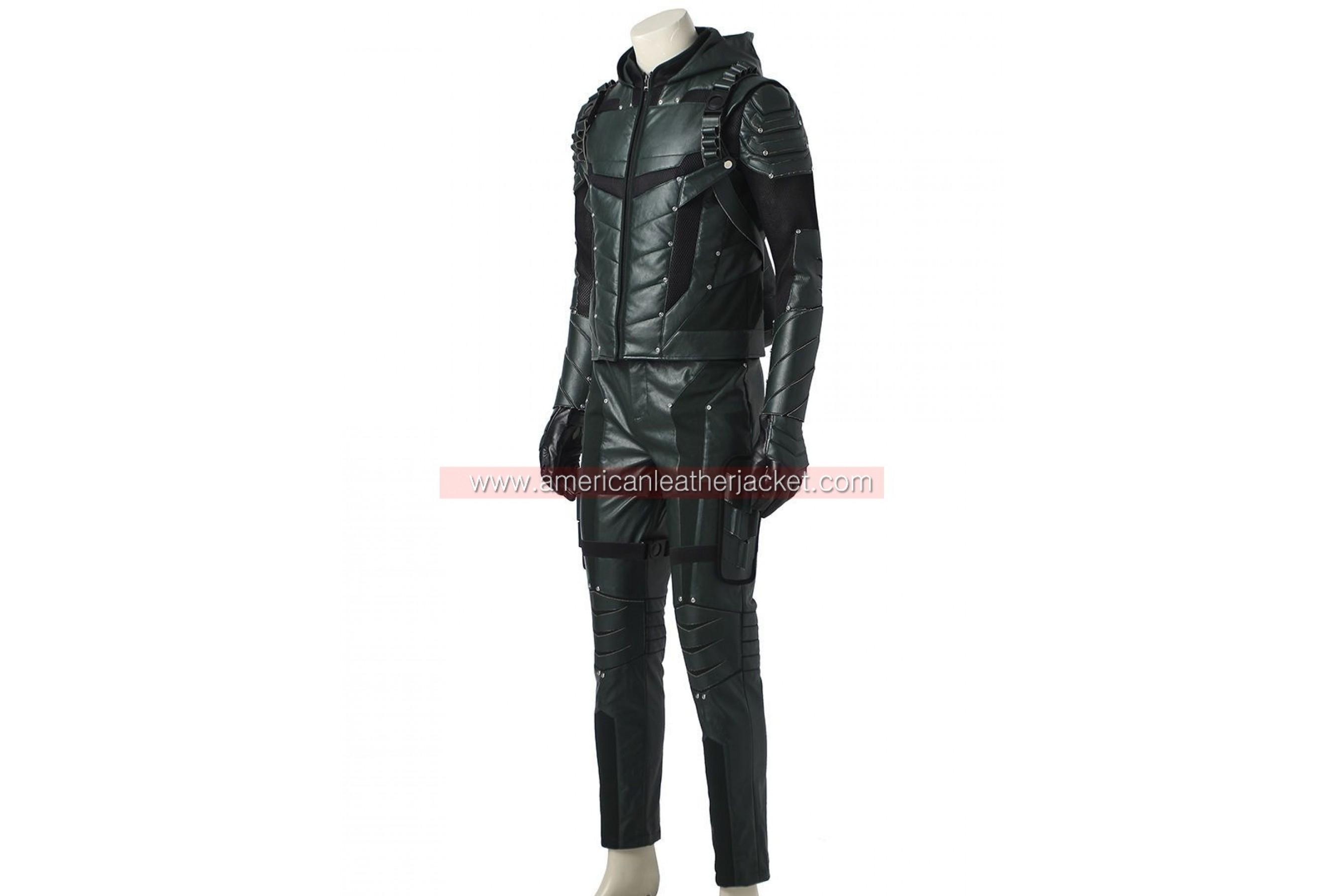 Arrow Season 5 Oliver Queen Leather Jacket Costume for sale