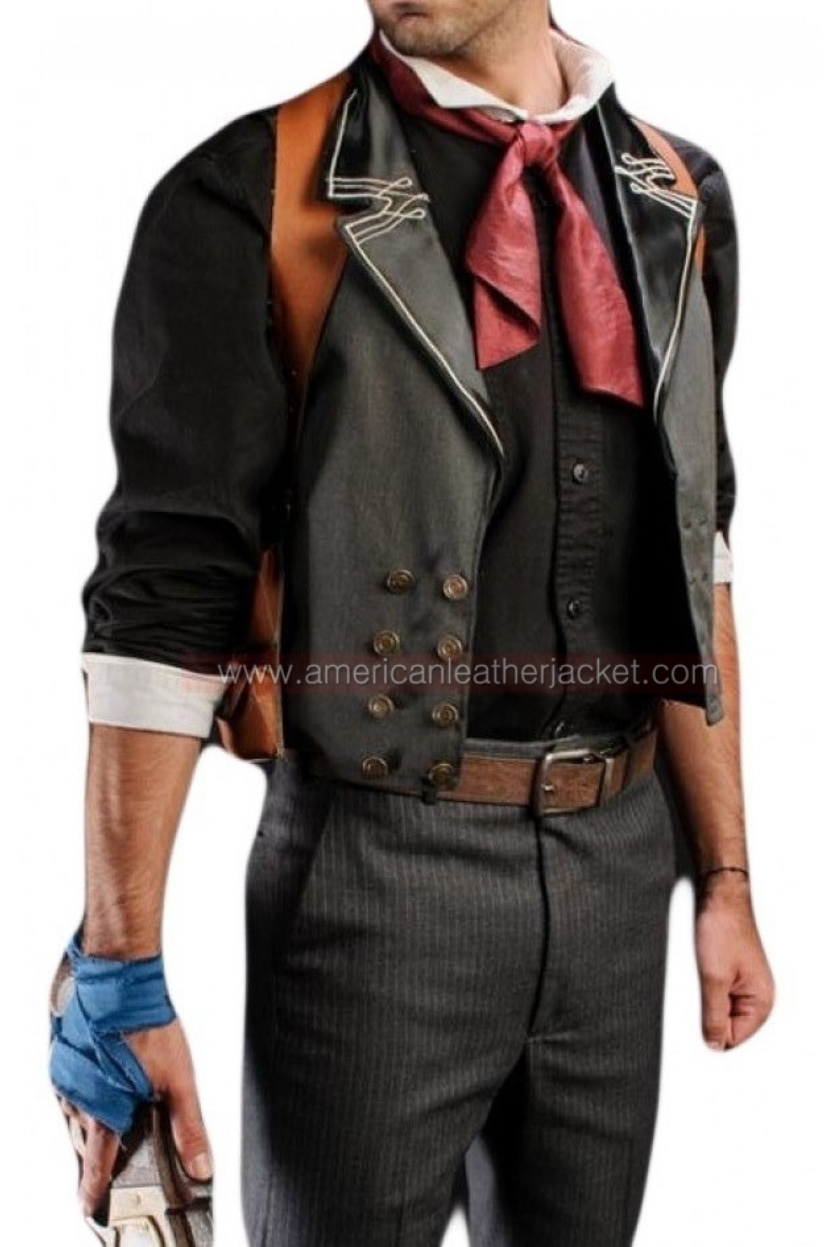 Bioshock Infinite Nitro Vest | Booker DeWitt Vest and Holster in Leather