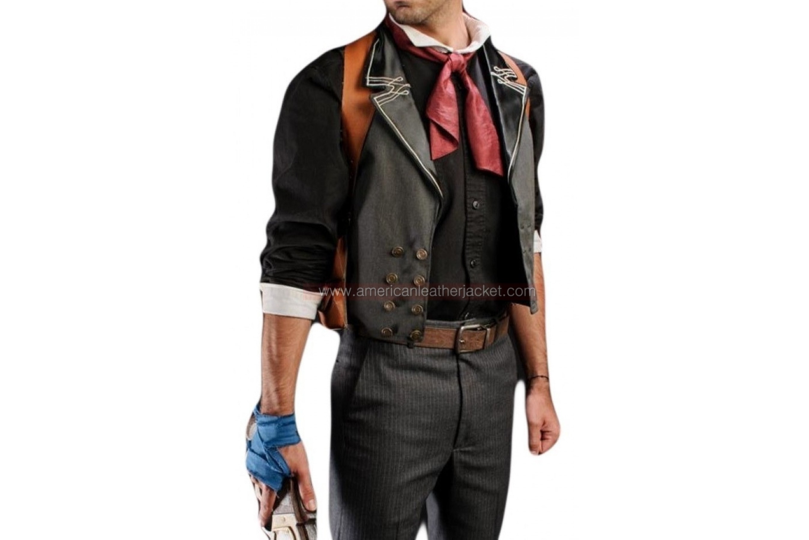 Bioshock Infinite Nitro Vest | Booker DeWitt Vest and Holster in Leather