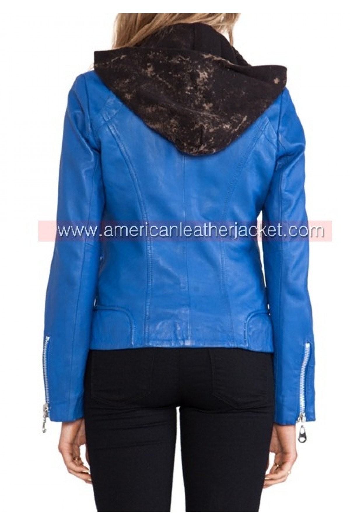 Clary Fray Blue Leather Jacket The Mortal Instruments City of Bones