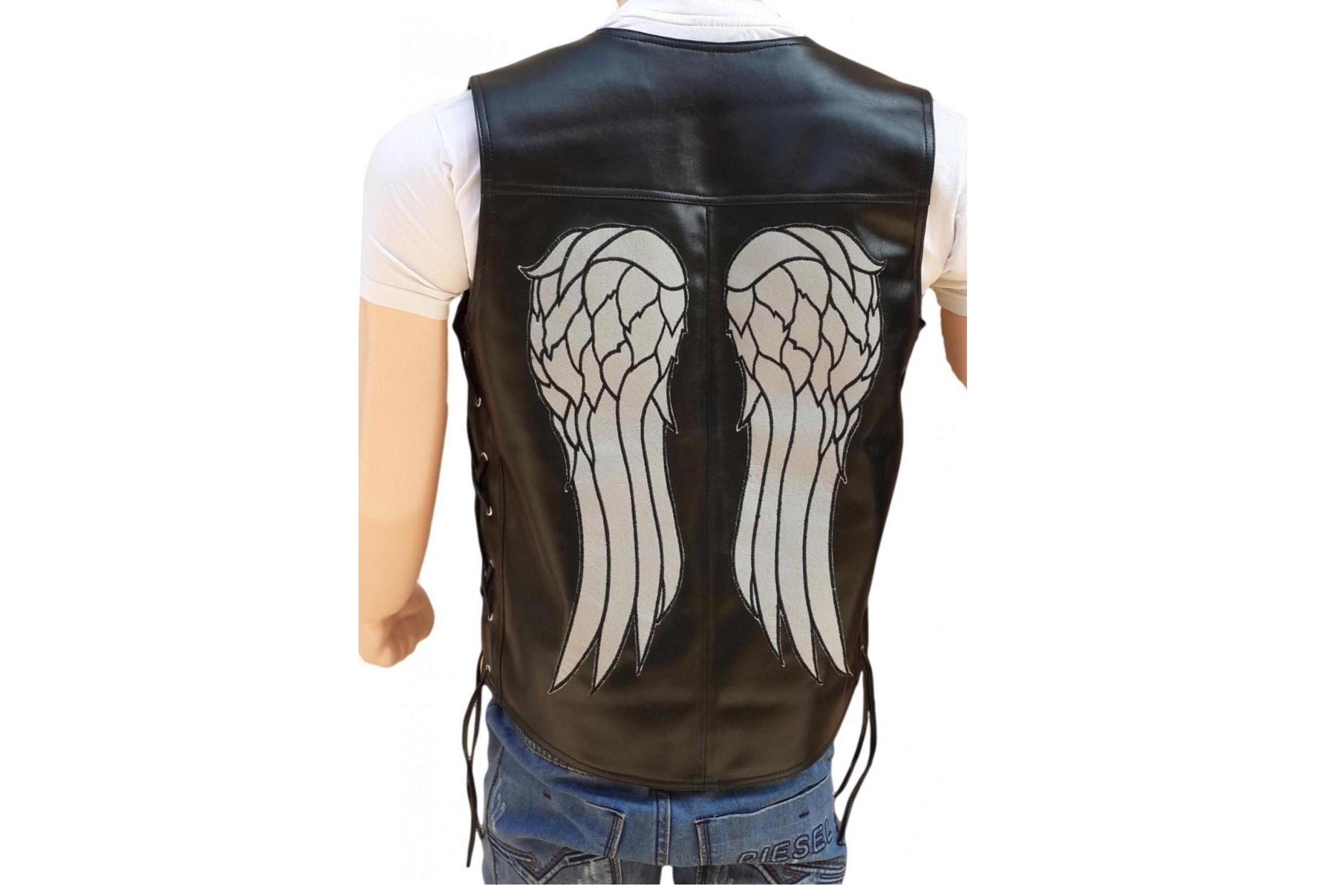 Daryl Dixon Vest - Walking Dead Angel Wing Leather Vest