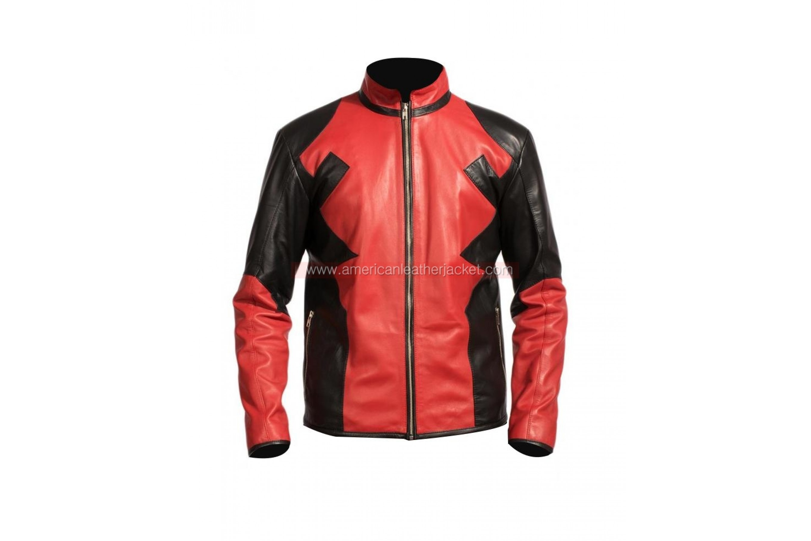 DeadPool Game Leather Jacket | Red and Black Biker Costume