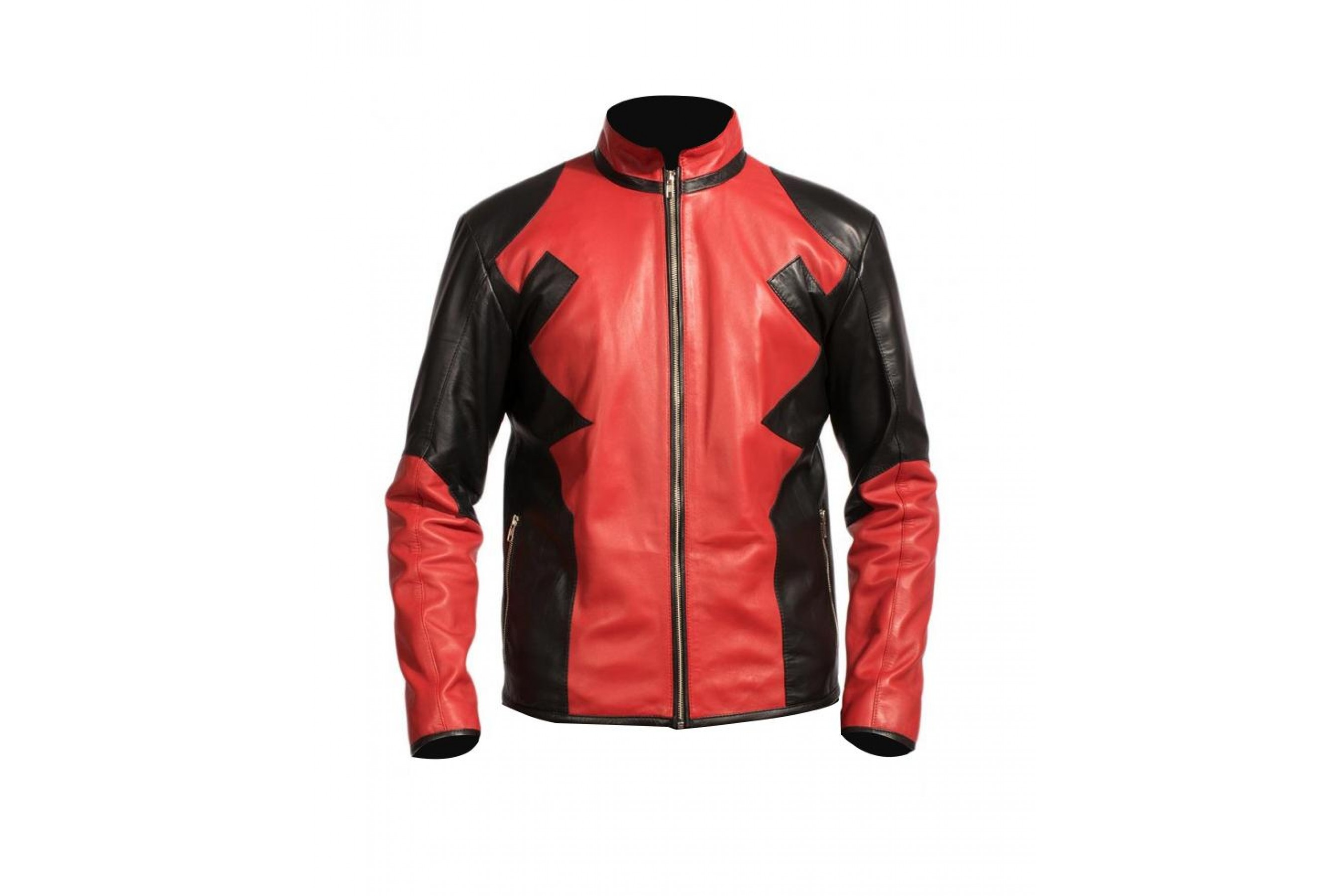 DeadPool Game Leather Jacket | Red and Black Biker Costume