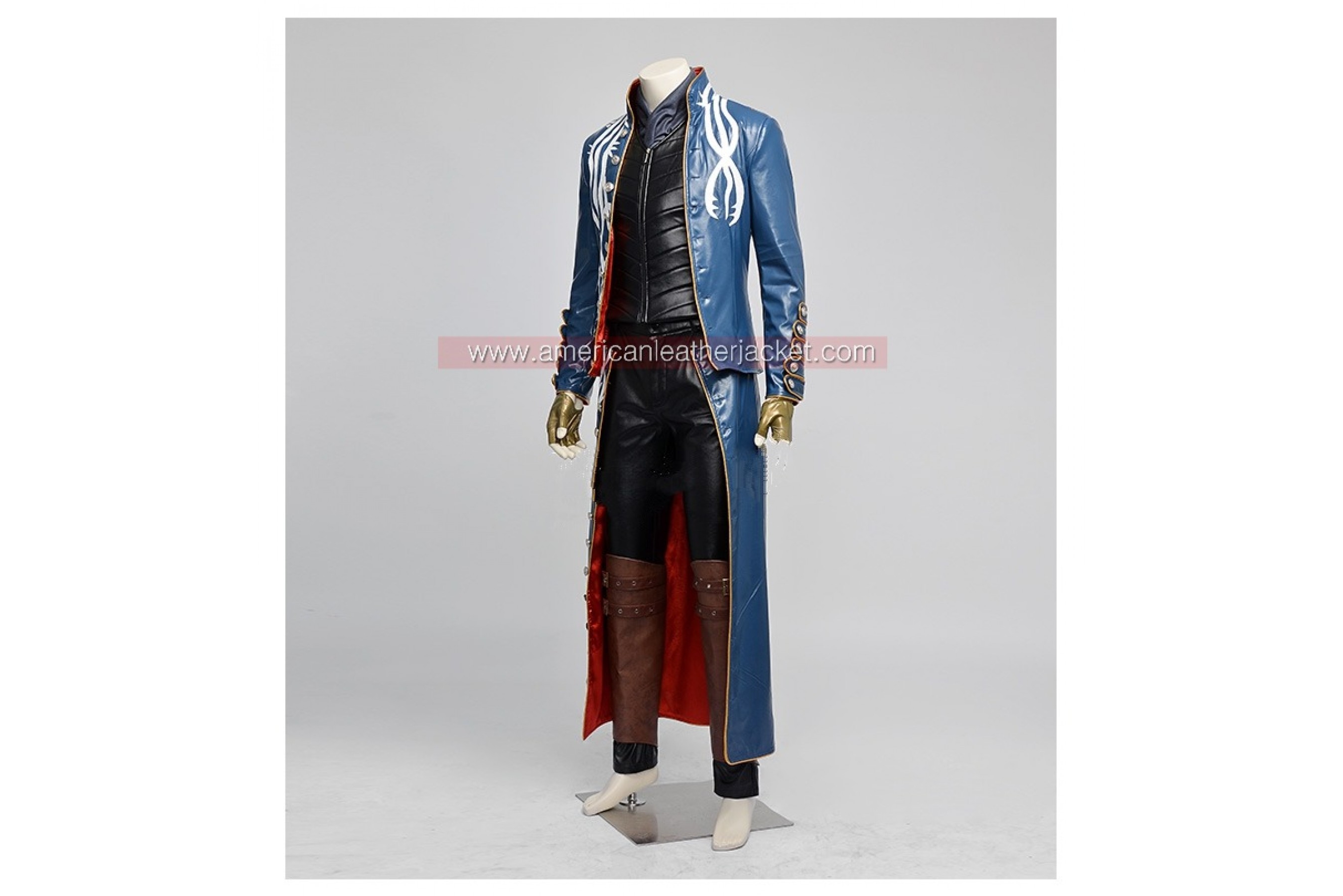 Devil May Cry 3 Vergil Leather Jacket Coat for sale