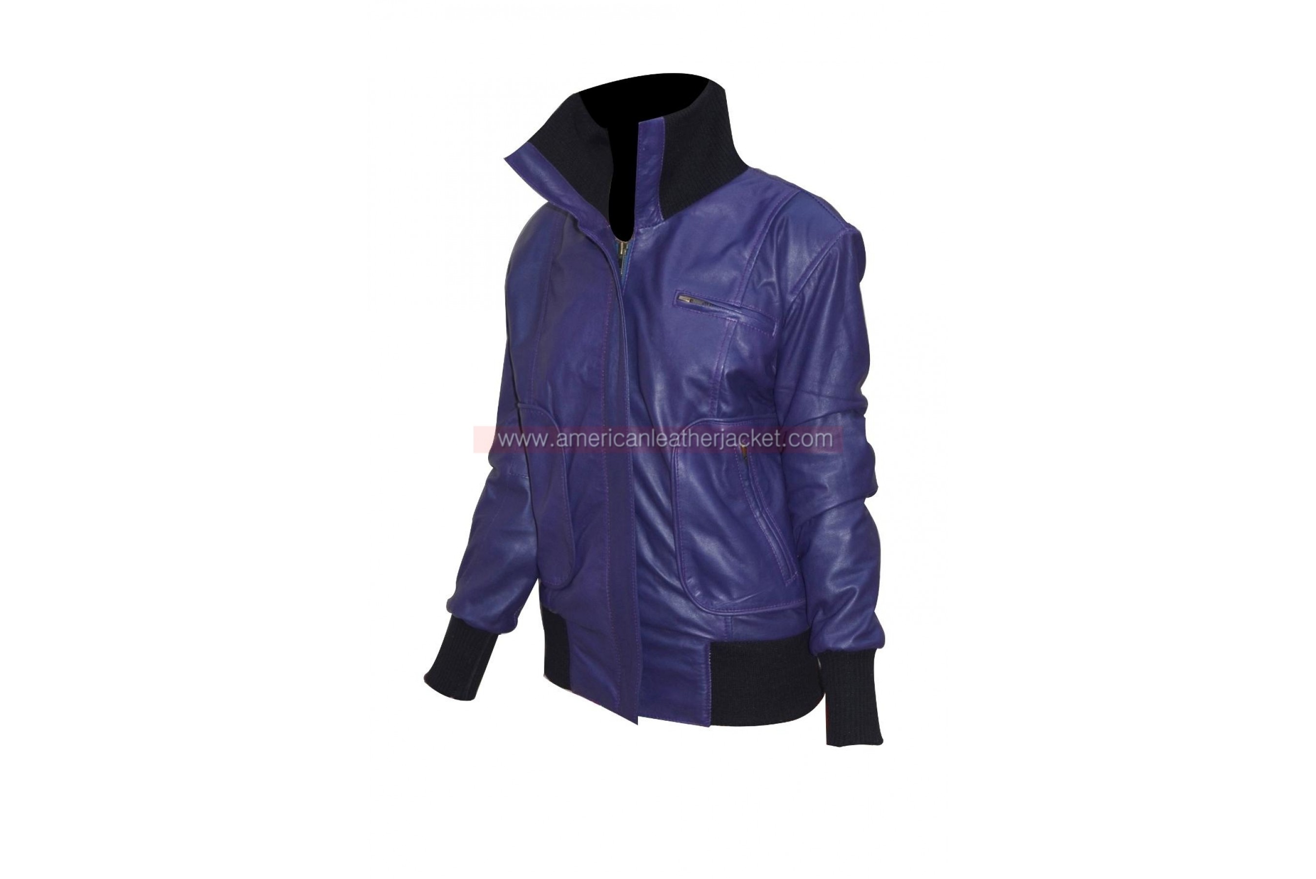 Rose Tyler Leather Jacket | Doctor Who Purple Bomber Jacket