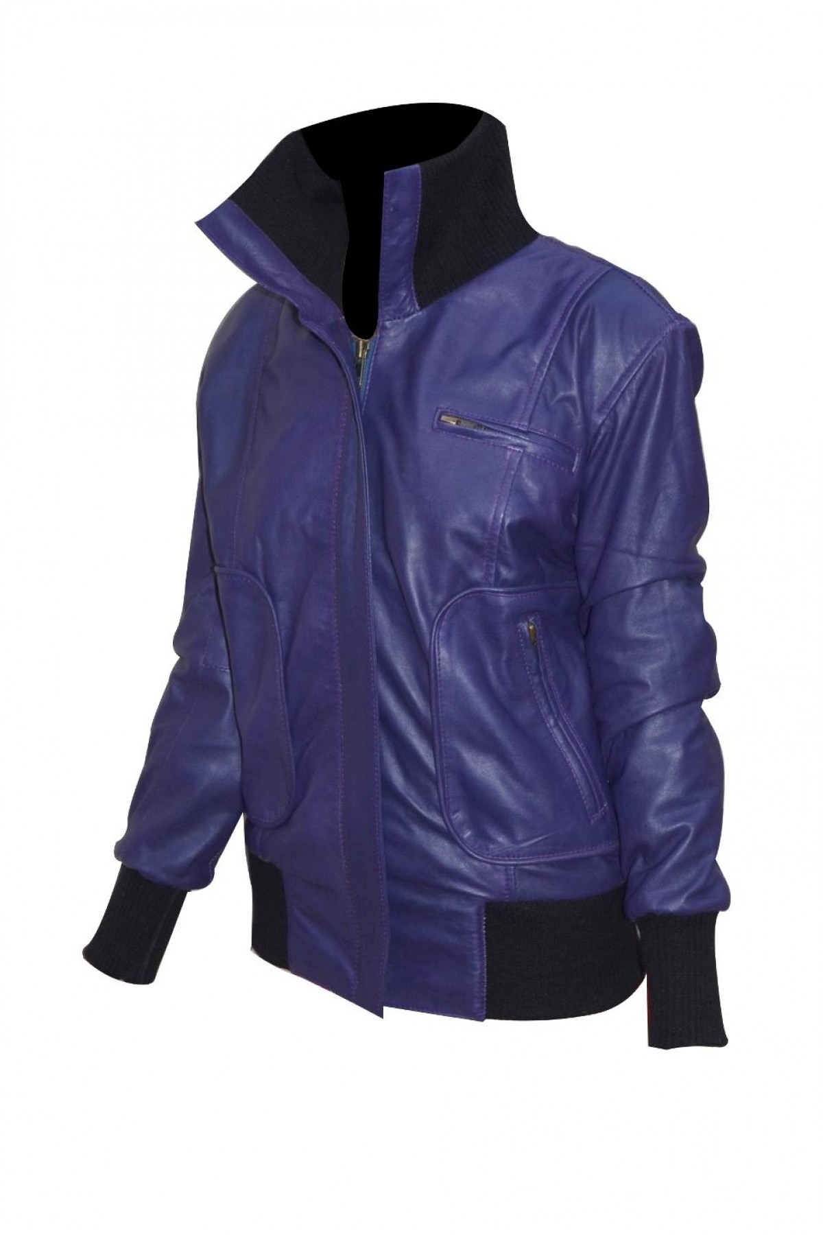 Rose Tyler Leather Jacket | Doctor Who Purple Bomber Jacket