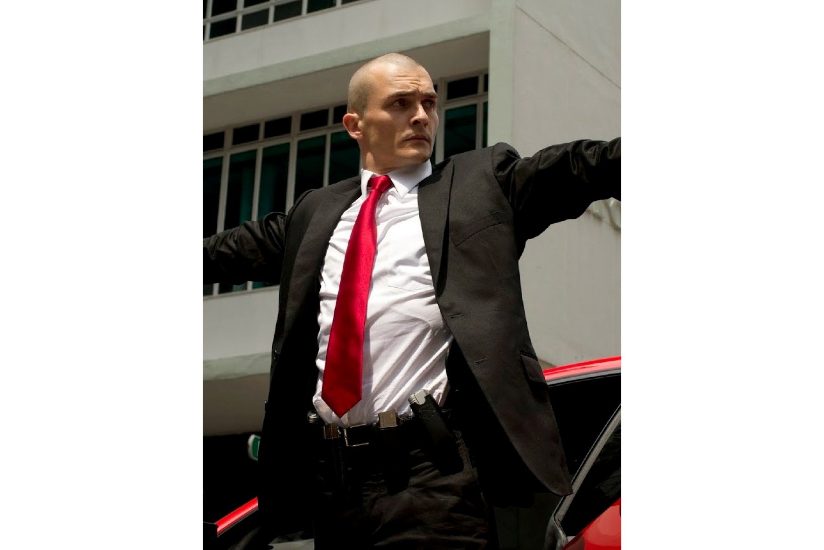 Hitman Agent 47 Suit | Rupert Friend Black Outfit and Tie