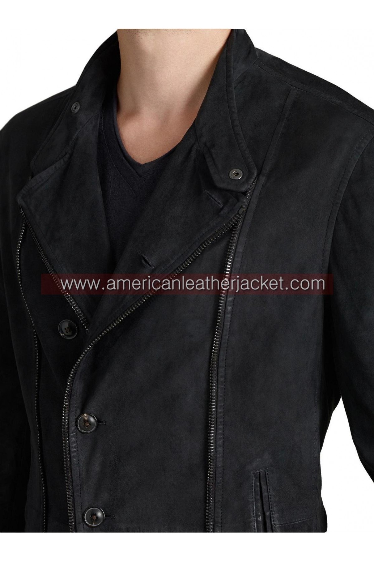 Limitless Brian Finch Black Suede Leather Jacket