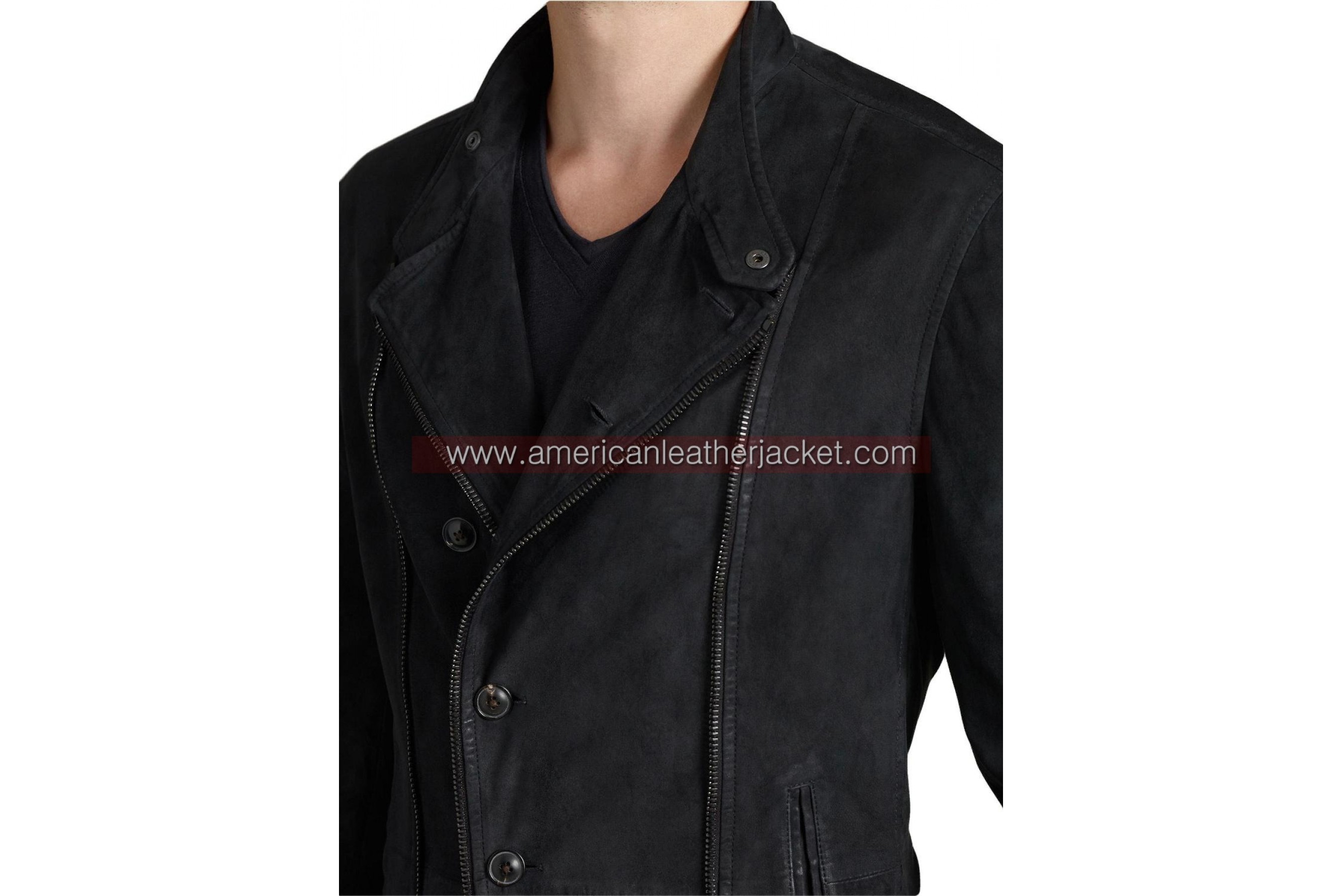 Limitless Brian Finch Black Suede Leather Jacket