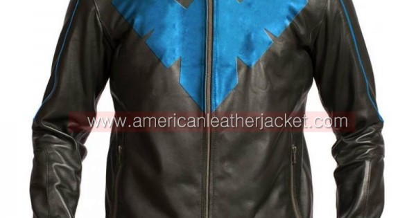 Nightwing Motorcycle Leather Jacket | Dick Grayson Costume