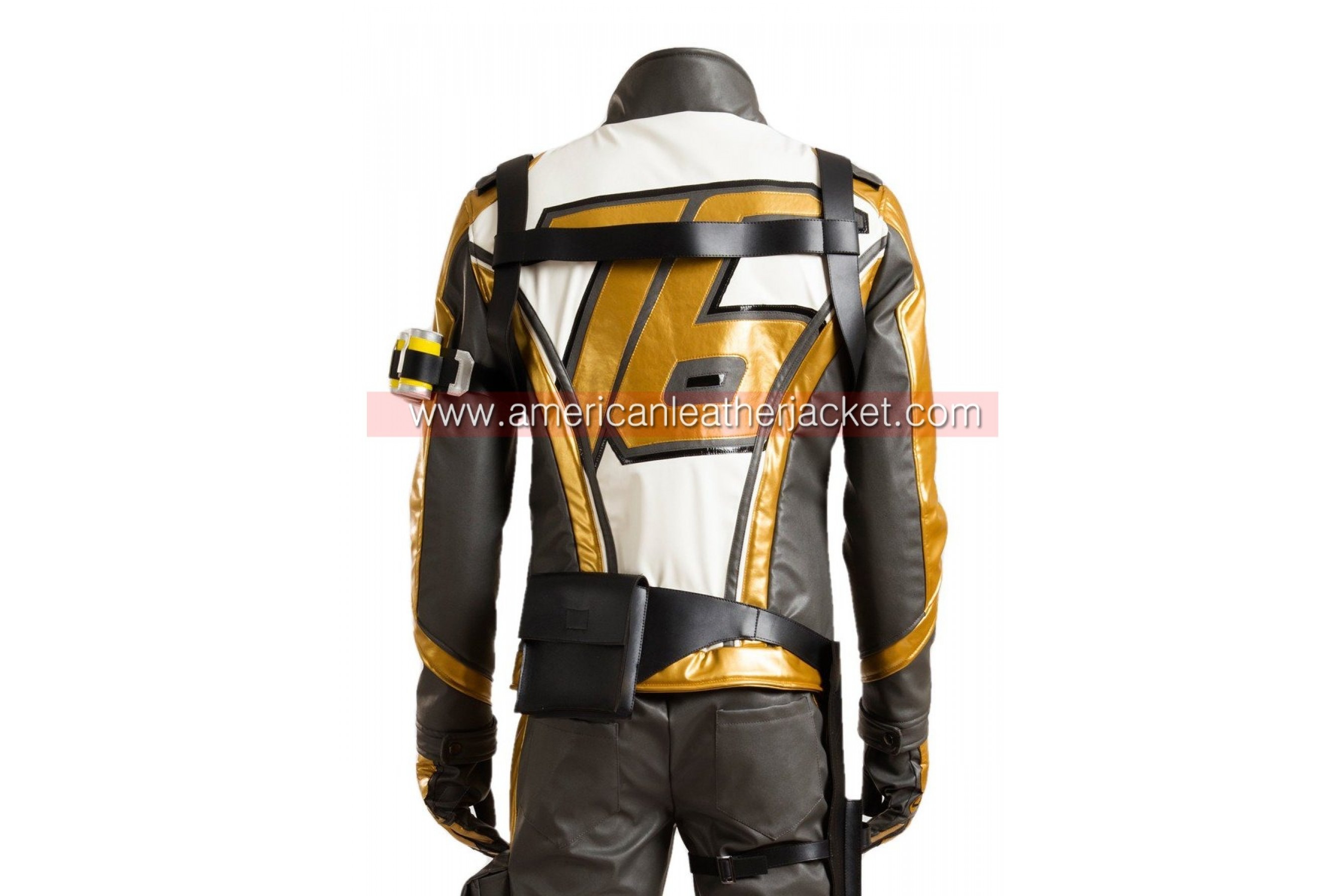 Overwatch Soldier 76 Golden Leather Jacket