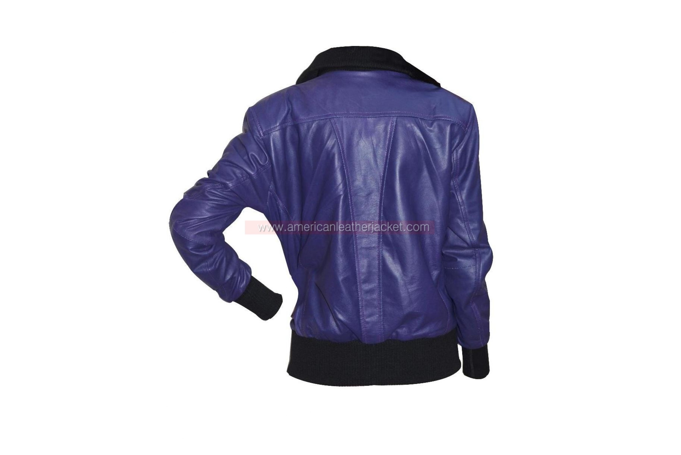 Rose Tyler Leather Jacket | Doctor Who Purple Bomber Jacket