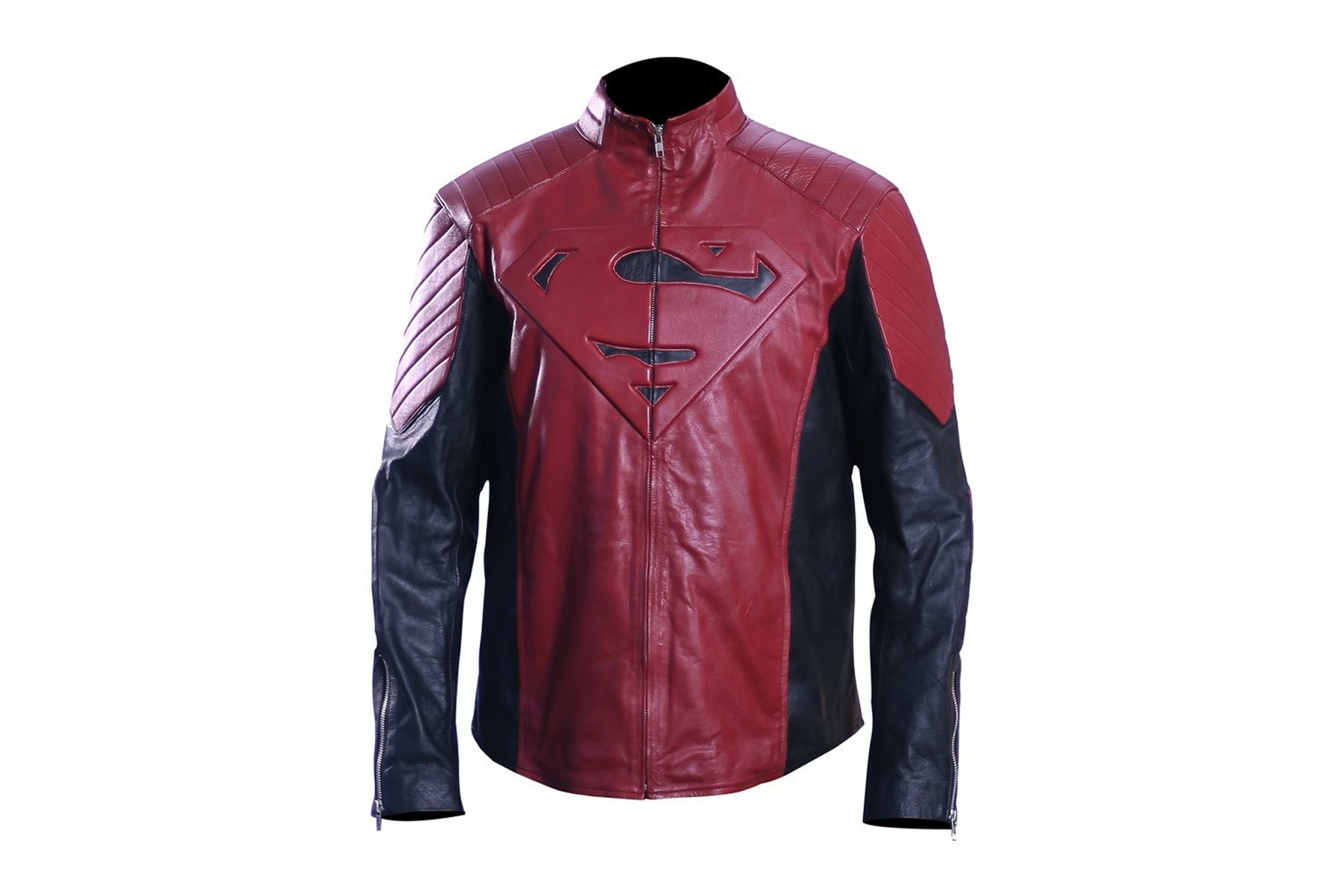 Smallville Superman Red and Black Leather Jacket