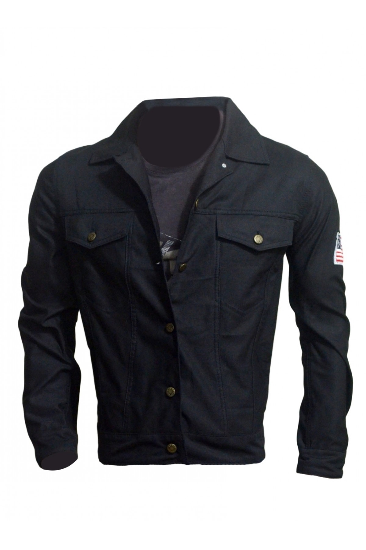 Teen Wolf Scott McCall US Flag Jacket | Denim Trucker Jacket