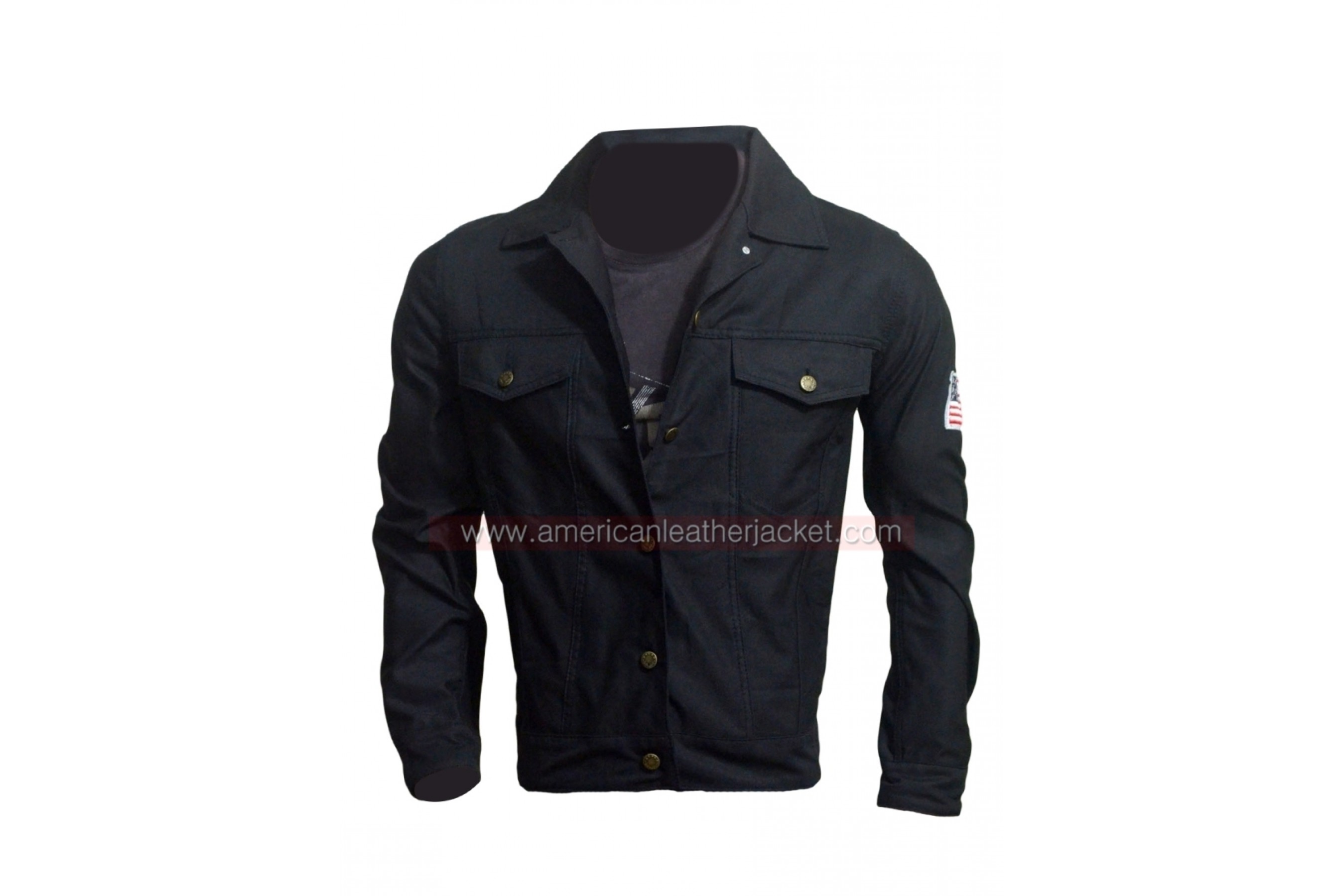 Teen Wolf Scott McCall US Flag Jacket | Denim Trucker Jacket