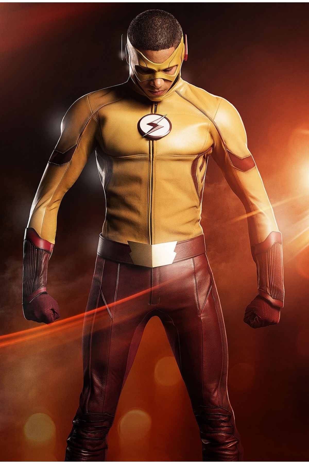 The Flash Wally West Kid Flash Leather Jacket Costume
