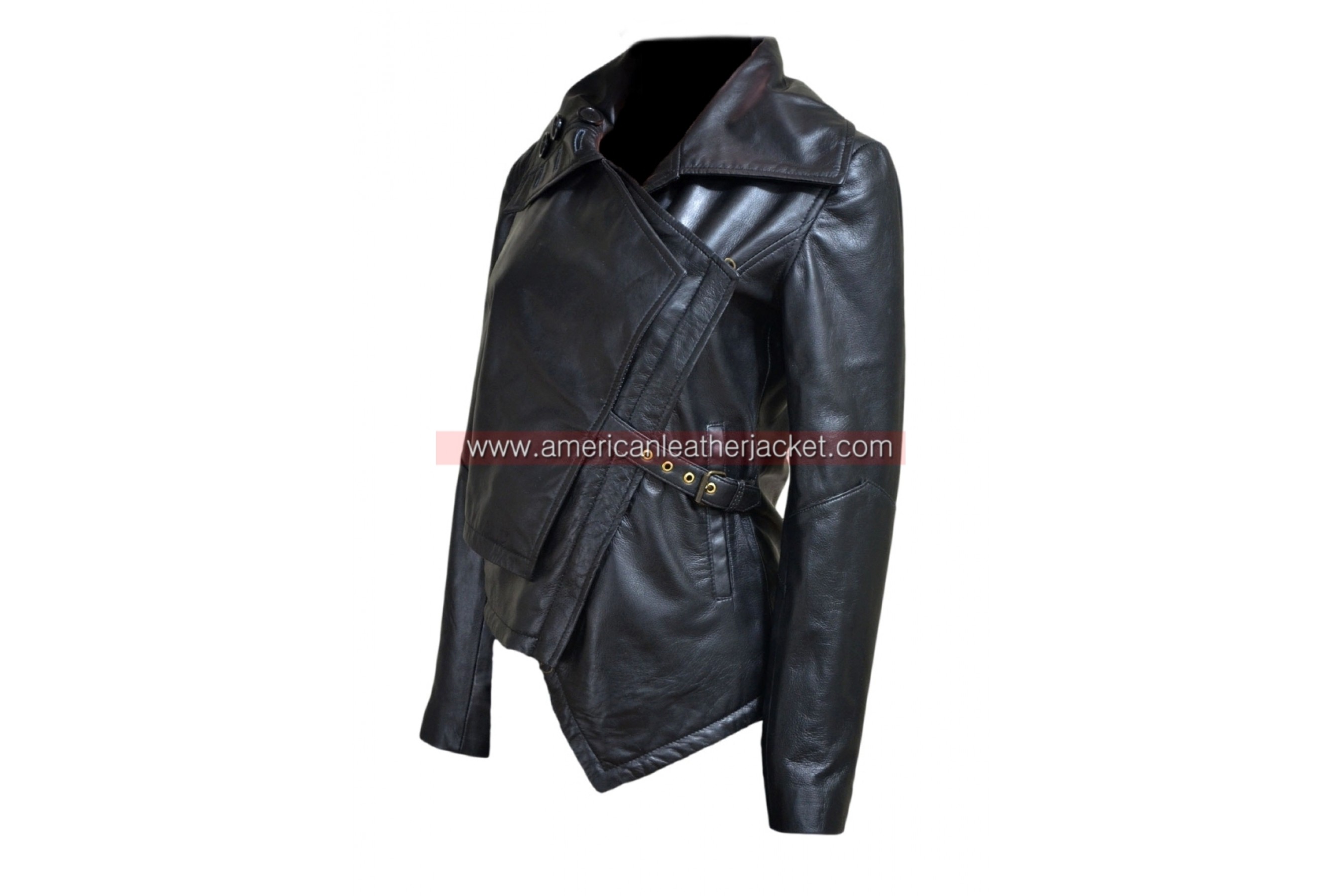 Katniss Everdeen The Hunger Games Catching Fire Black Leather Jacket