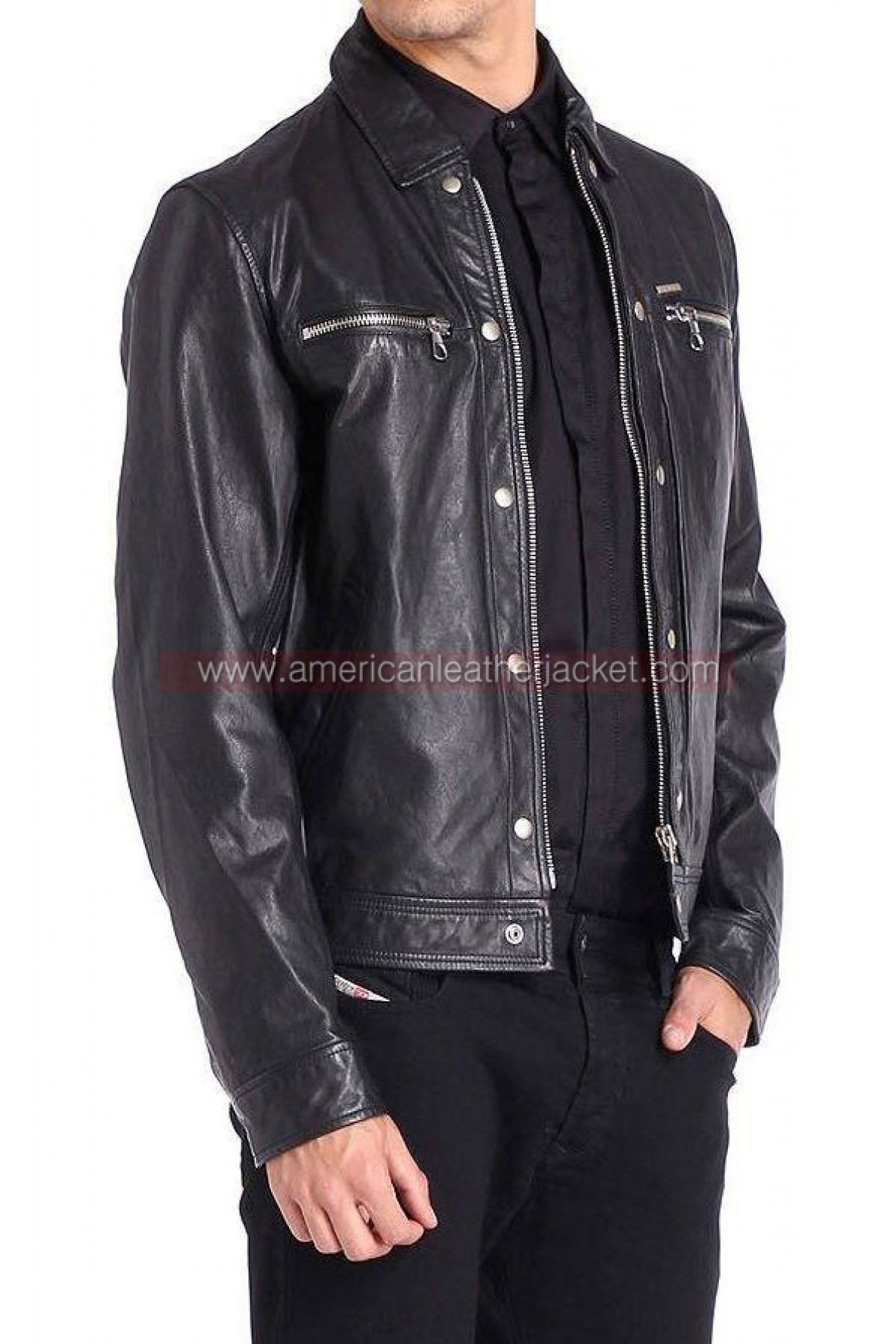 The Vampire Diaries Season 6 Damon Salvatore Leather Jacket