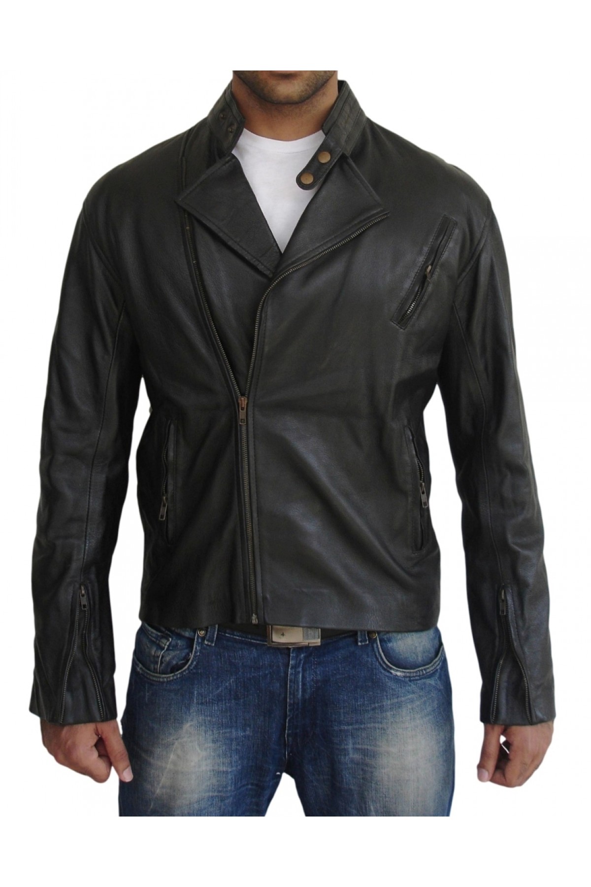 Tony Stark Iron Man Leather Jacket Black Leather Jacket