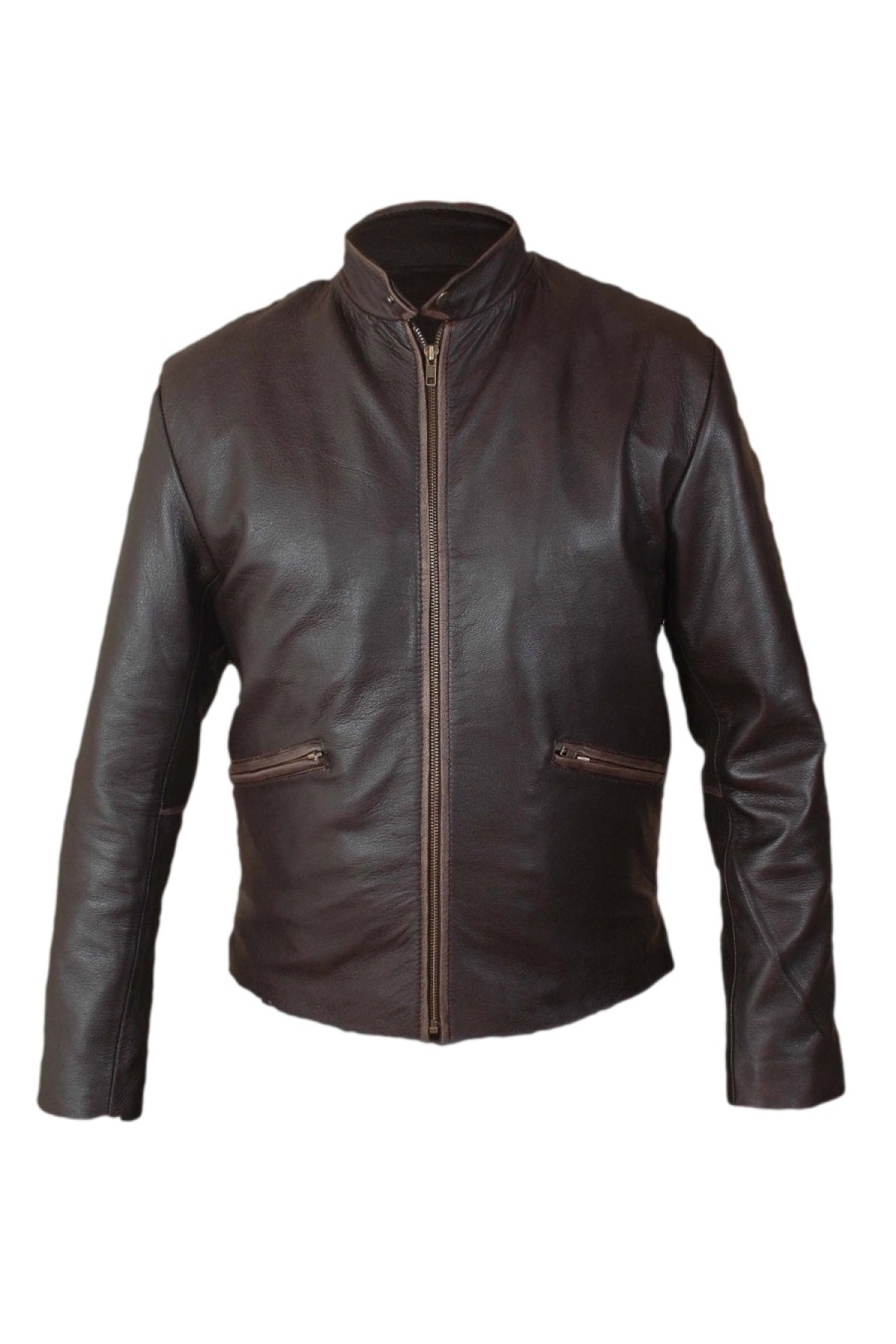 Tron Legacy Sam Flynn Leather Jacket - Distressed Brown Jacket