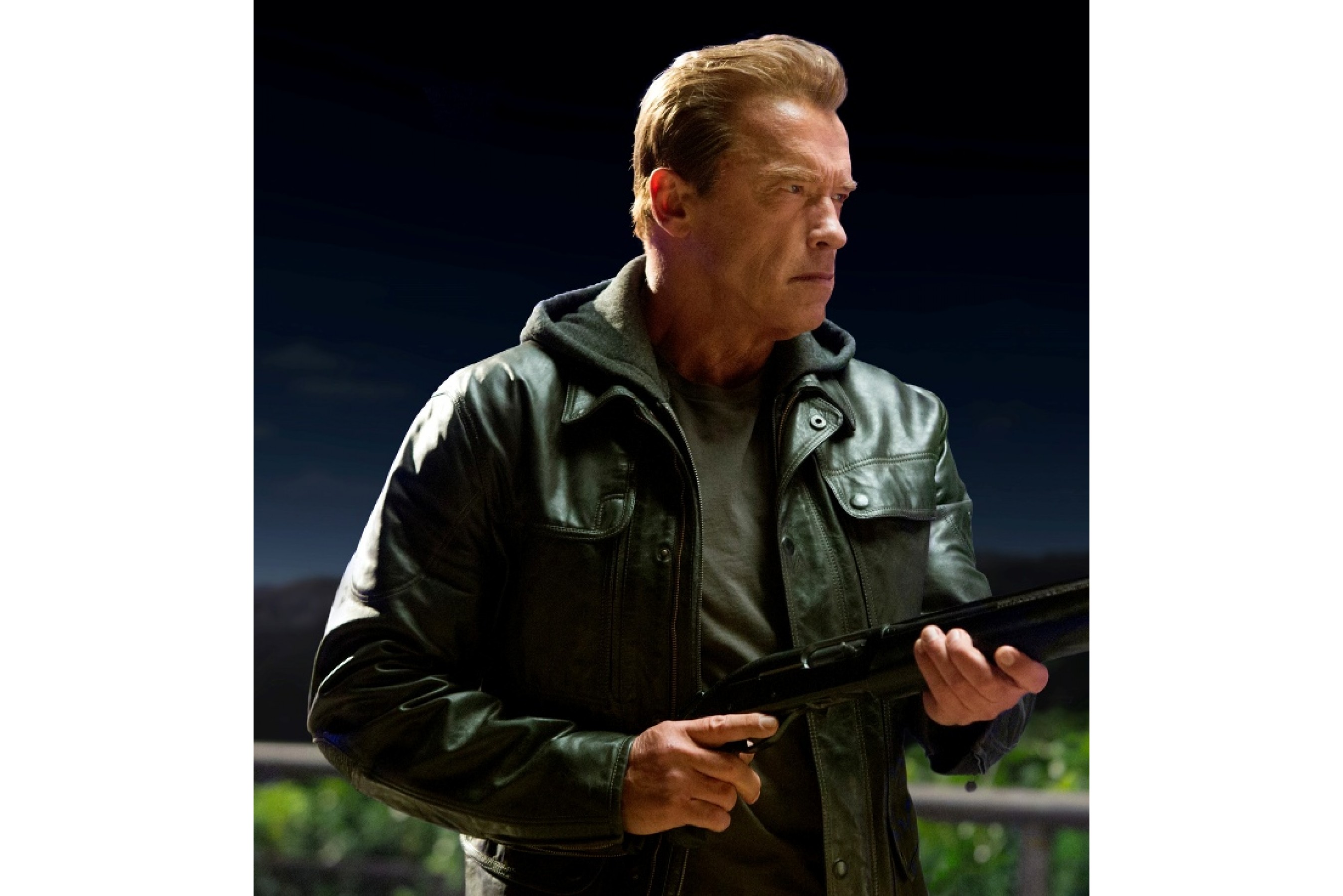 Terminator Genisys 2015 Leather Jacket | Arnold Schwarzenegger Biker Jacket