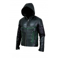 Oliver Queen Arrow Season 4 Leather Jacket Vest