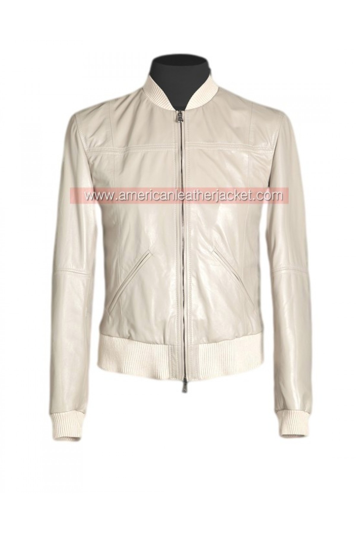 Crazy Stupid Love Ryan Gosling White Leather Jacket