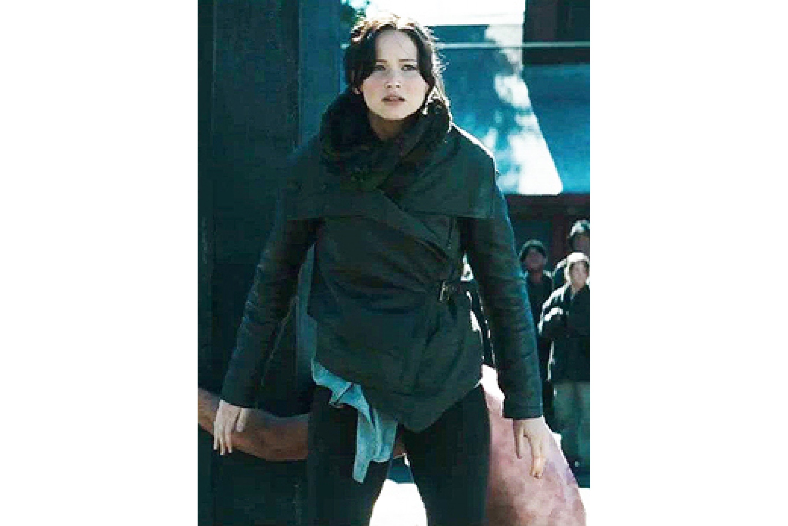 Katniss Everdeen The Hunger Games Catching Fire Black Leather Jacket