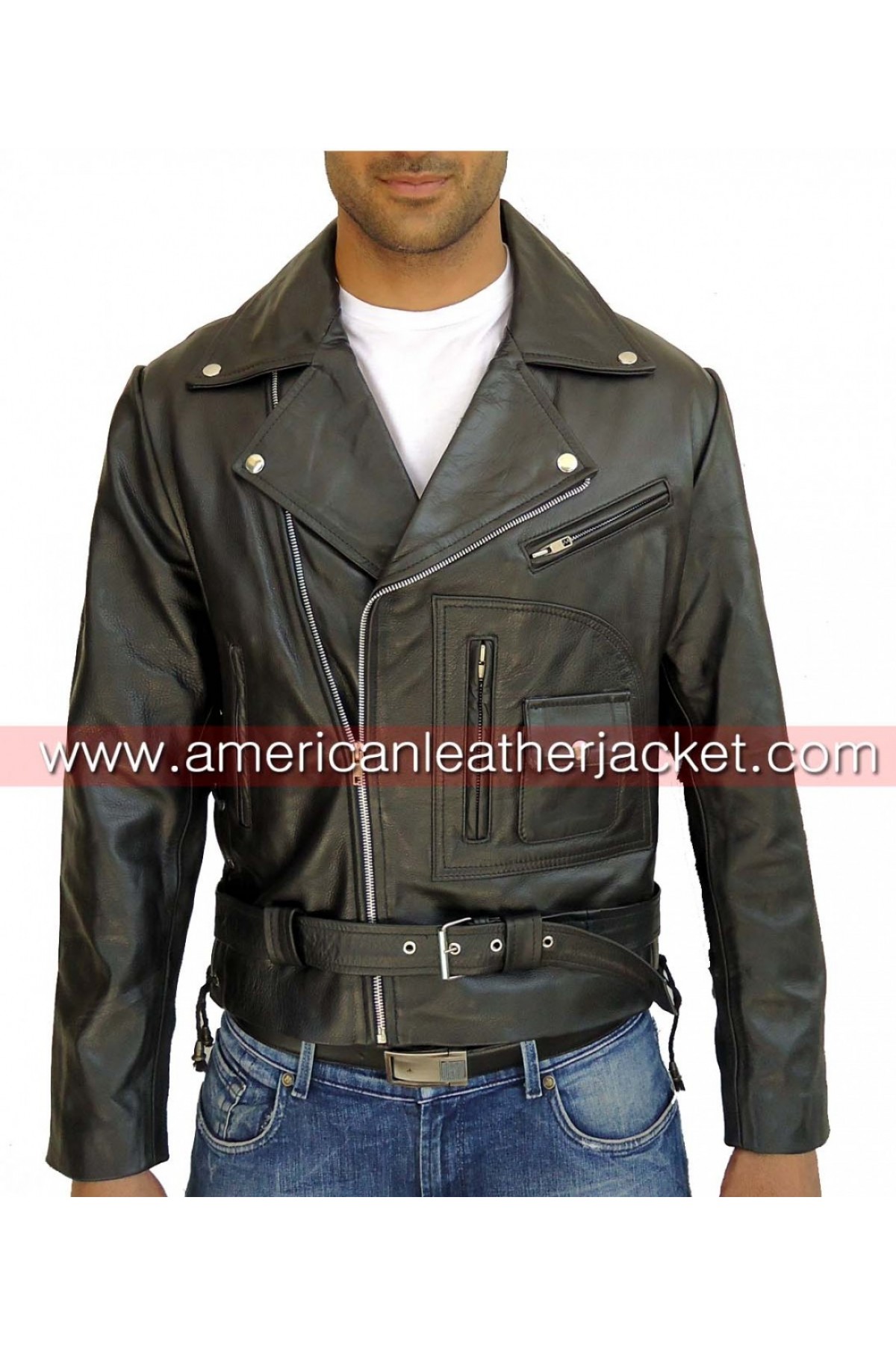 Terminator 2 Leather Jacket | Replica T2 Motorcycle Jacket