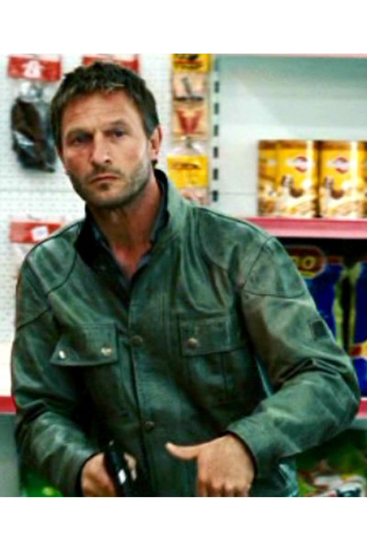 Wanted Wesley Leather Jacket | Green James McAvoy Jacket