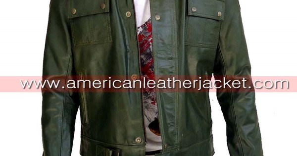 Wanted Wesley Leather Jacket | Green James McAvoy Jacket