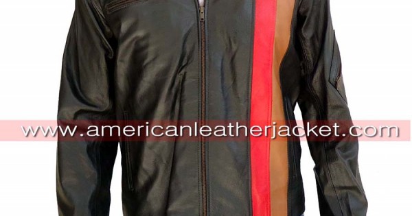 X Men Cyclops Leather Jacket | Stripe Scott Leather Jacket