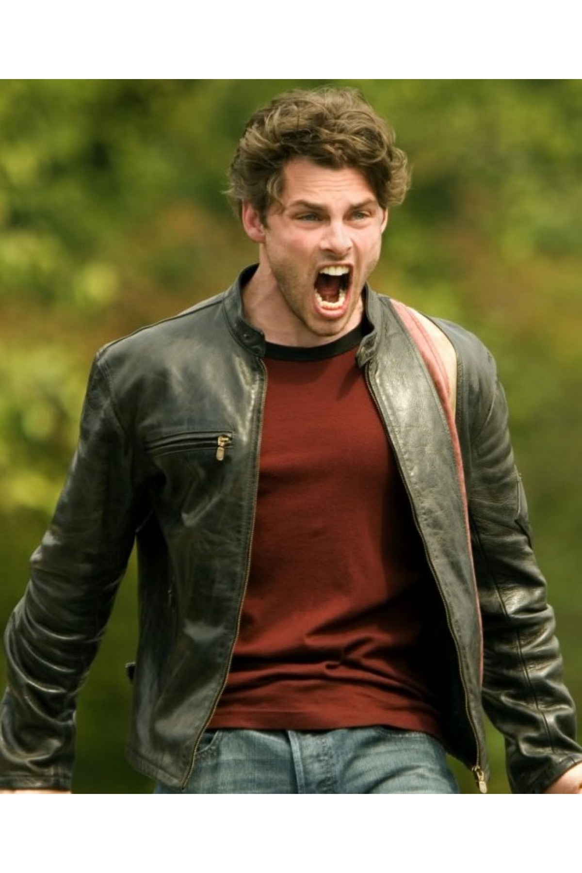 X Men Cyclops Leather Jacket | Stripe Scott Leather Jacket