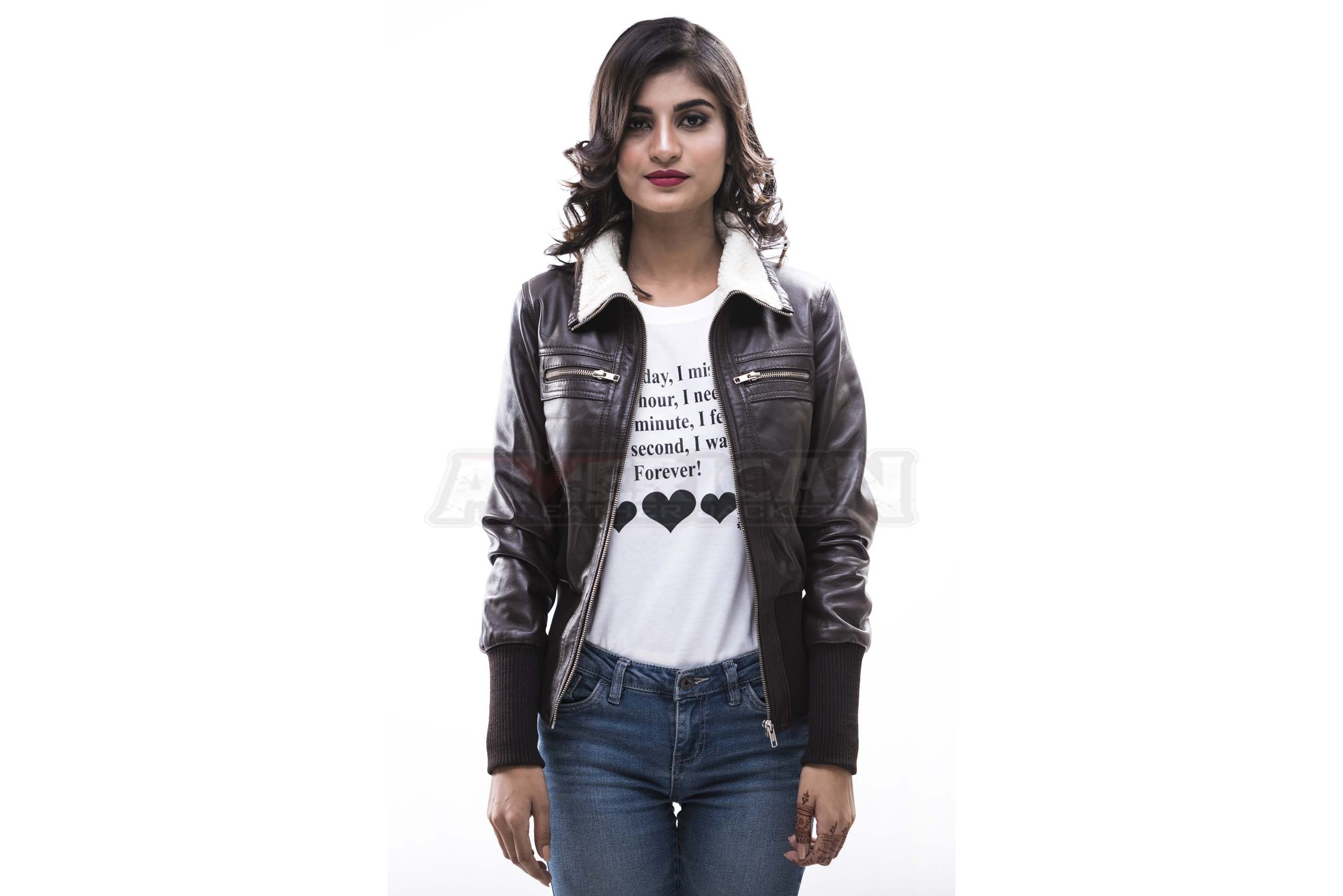 Bombshell Harley Quinn Bomber Leather Jacket Costume