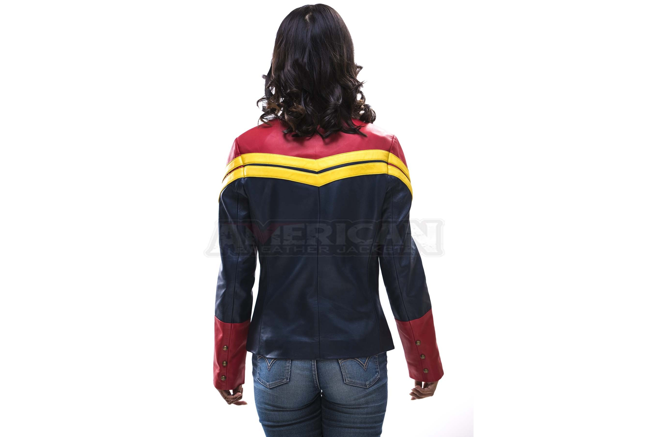 Captain Marvel Carol Danvers Leather Jacket for Womens