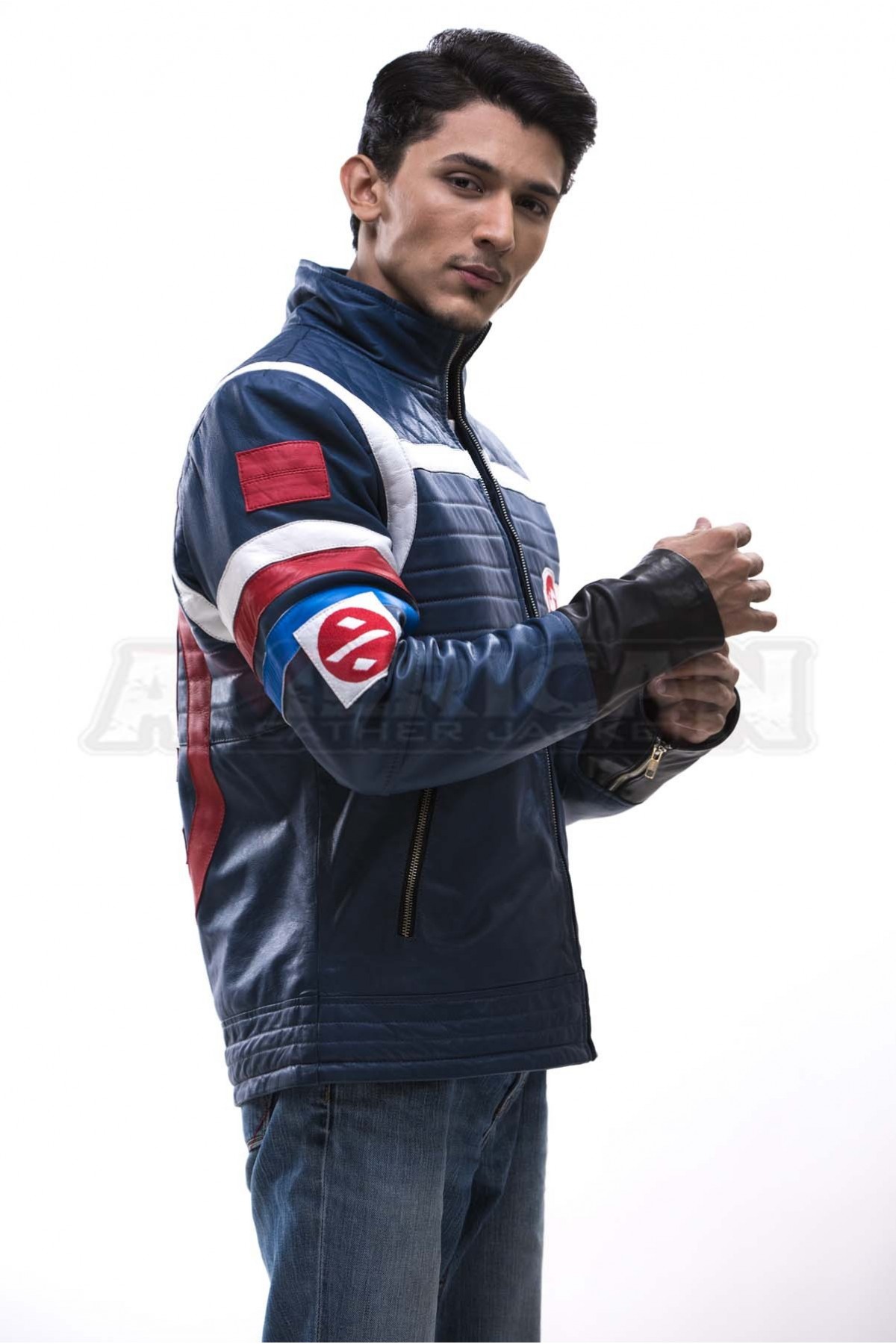 My Chemical Romance Party Poison Blue Leather Jacket