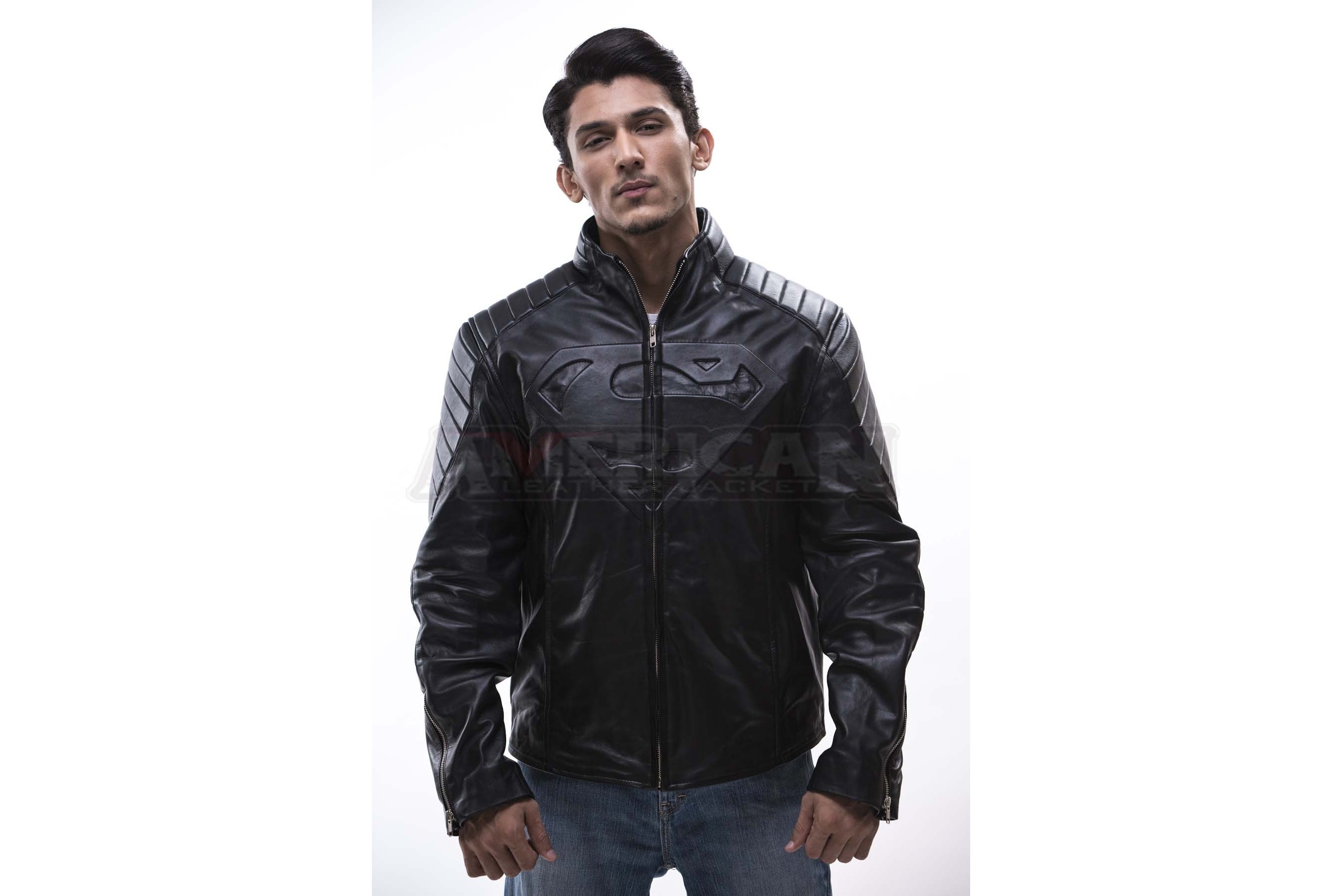 Superman Smallville Black Leather Jacket