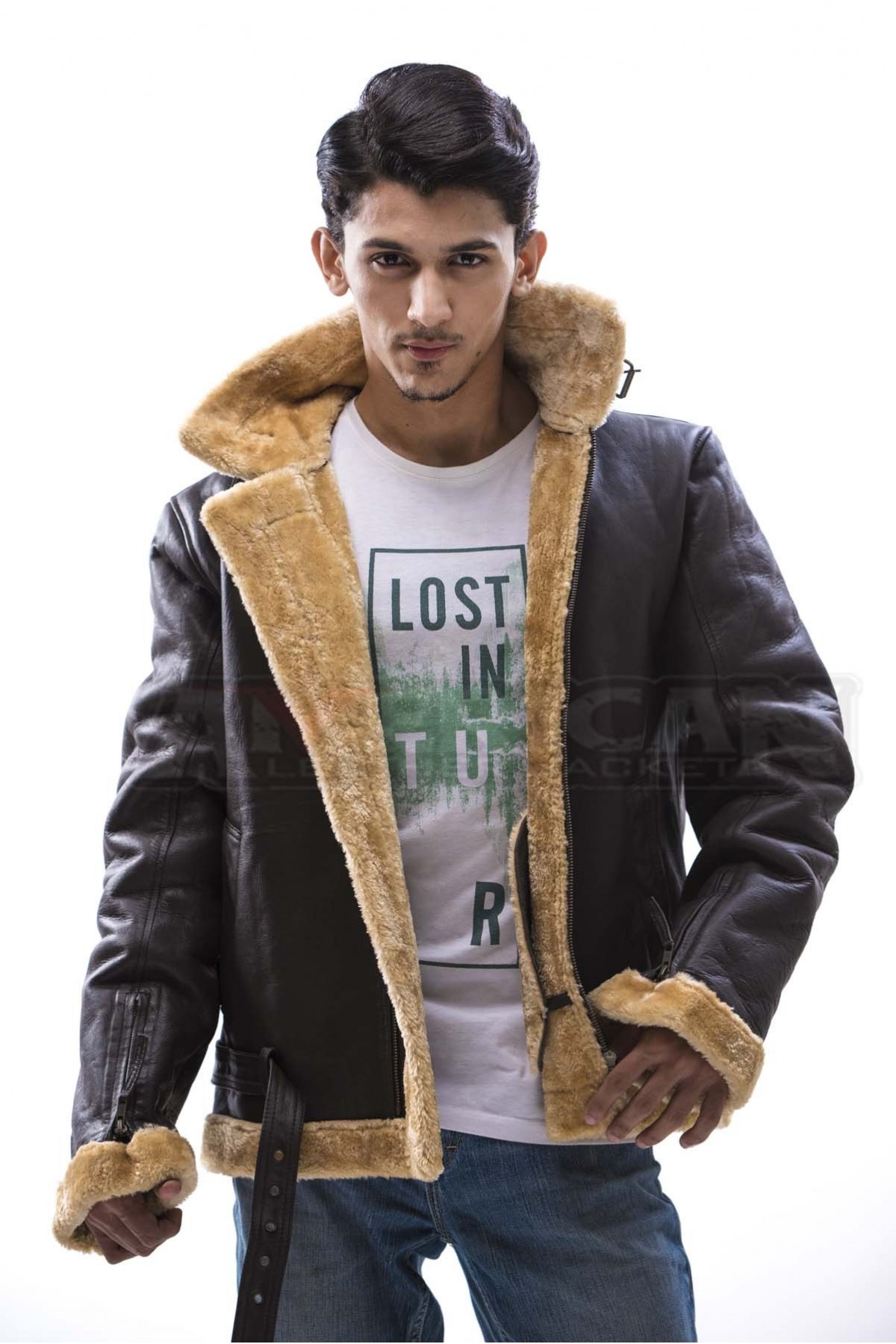 Tom Hardy Dunkirk Farrier Shearling Leather Jacket