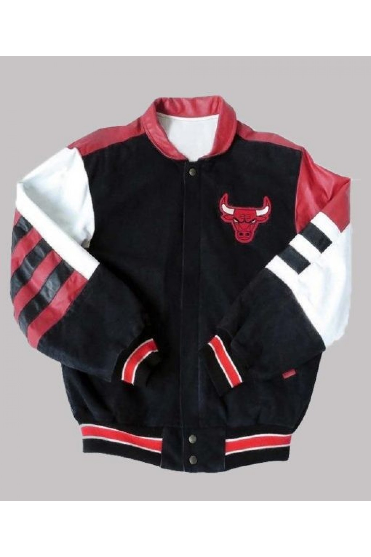 Chicago Bulls Black Leather Jacket