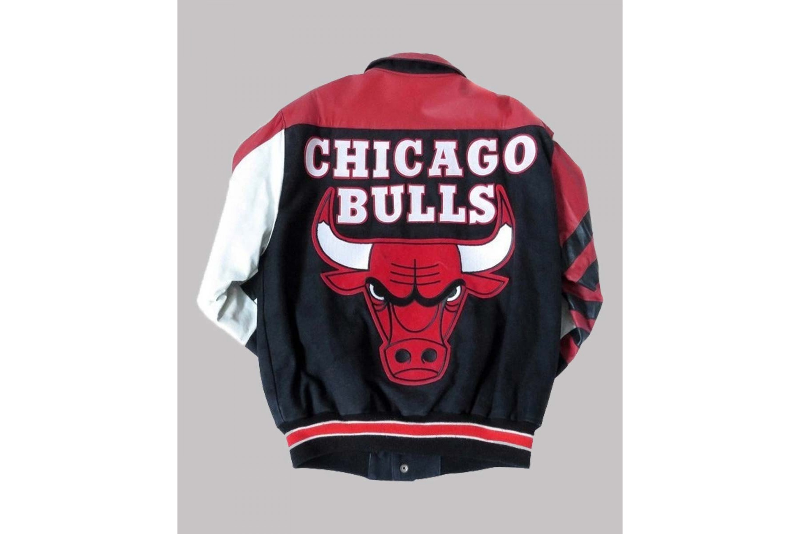 Chicago Bulls Black Leather Jacket
