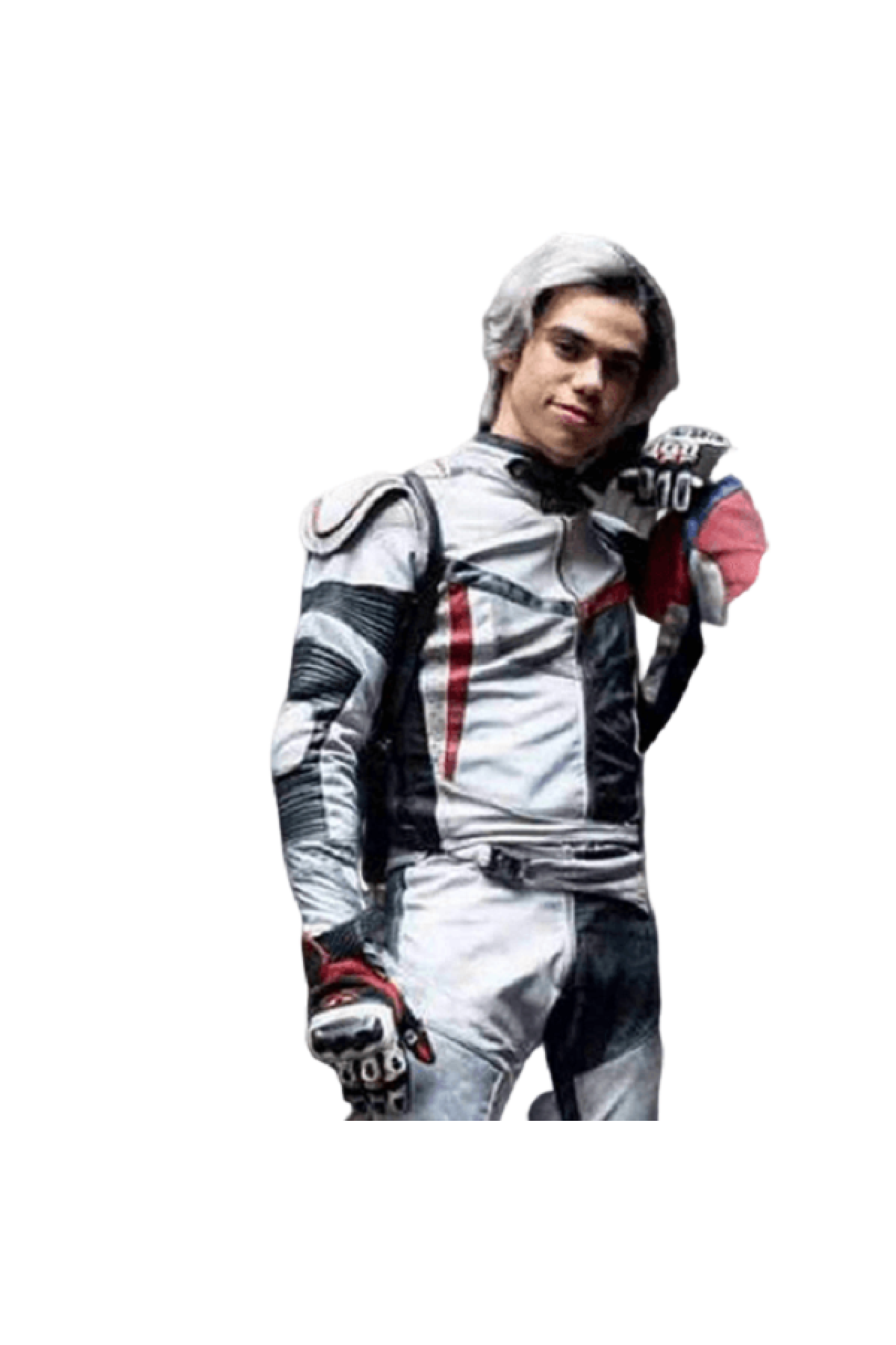 Carlos Descendants 3 White Leather Jacket