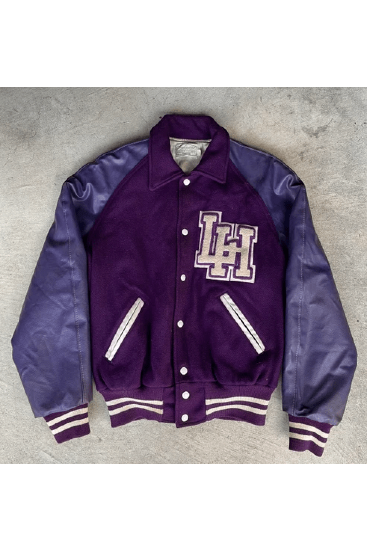 1970s Vintage Purple Varsity Jacket