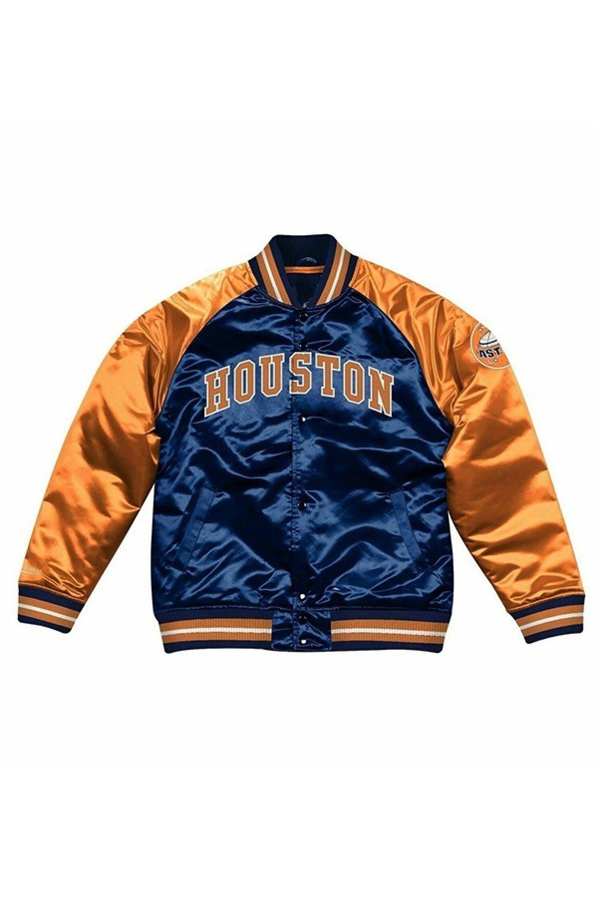 Houston Astros Blue And Orange Satin Jacket