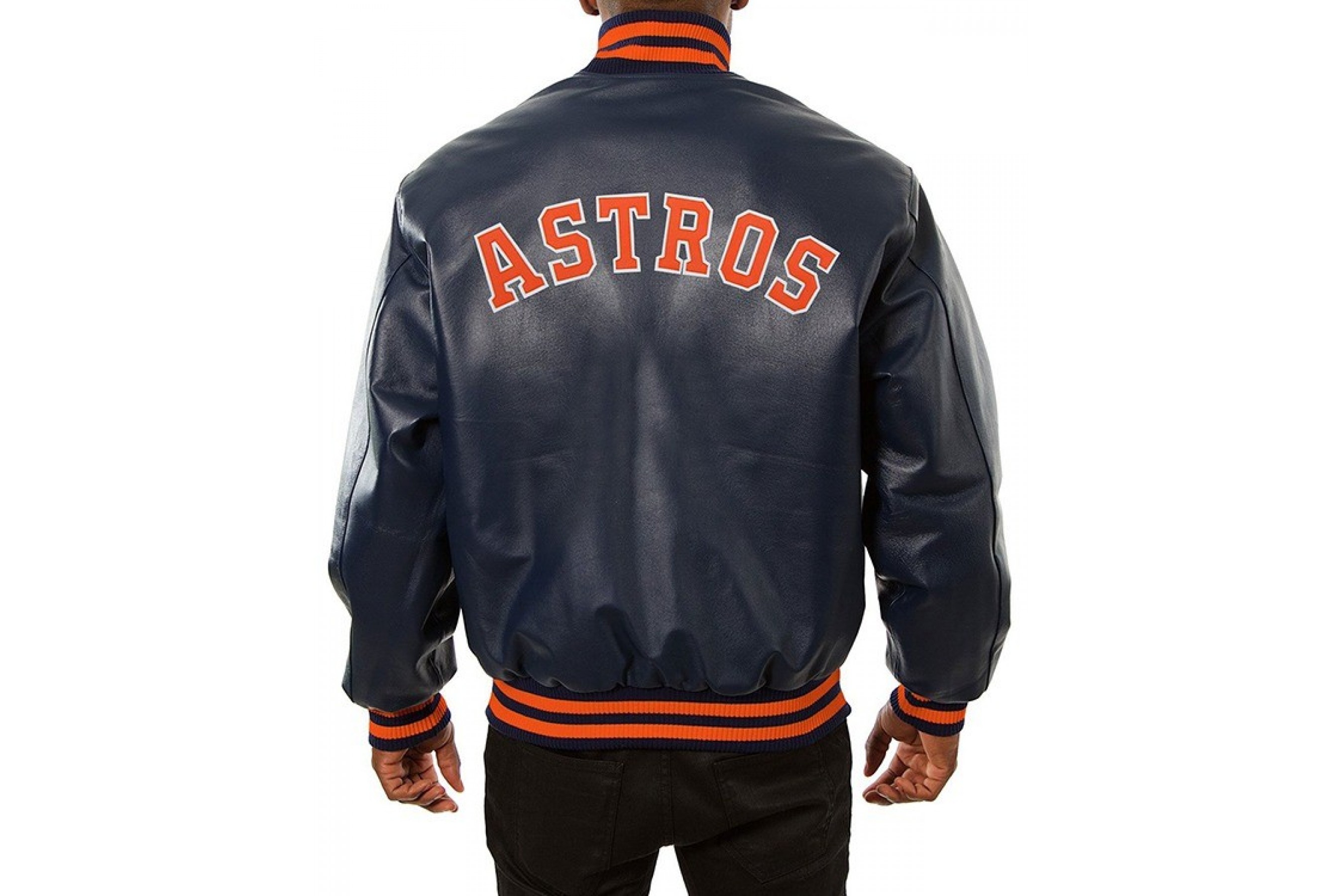 Mens Astros Leather Jacket