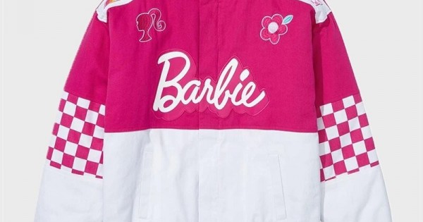 Barbie Pink Checkered Racer Jacket