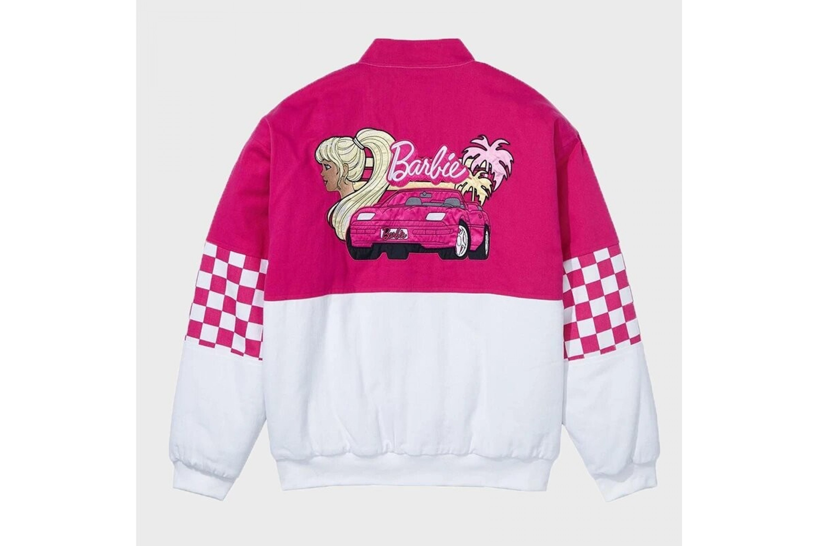 Barbie Pink Checkered Racer Jacket