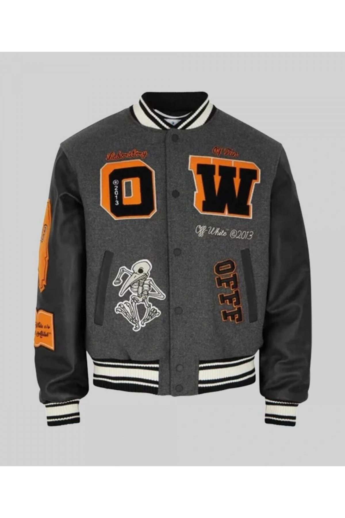Men’s Off-White Bomber Varsity Jacket | Virgil Abloh Streetwear