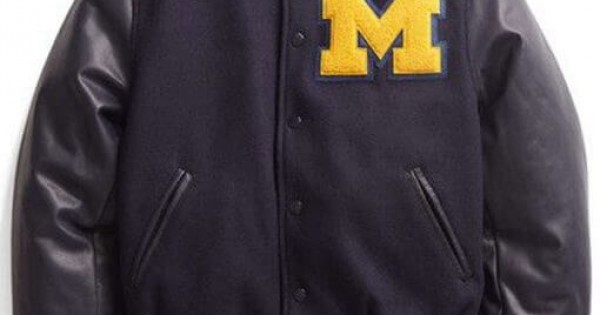 Michigan Varsity Bomber Jacket – Premium Black & Yellow Letterman Style